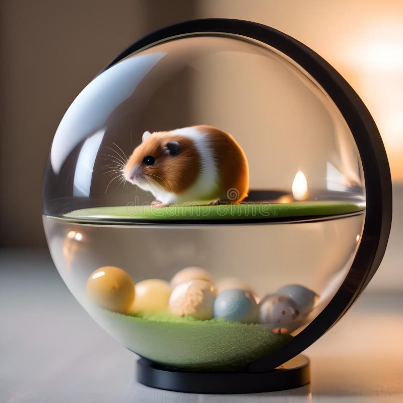 A Hamster in a Miniature Ball Rolling Toward a Tiny Countdown Clock1 ...