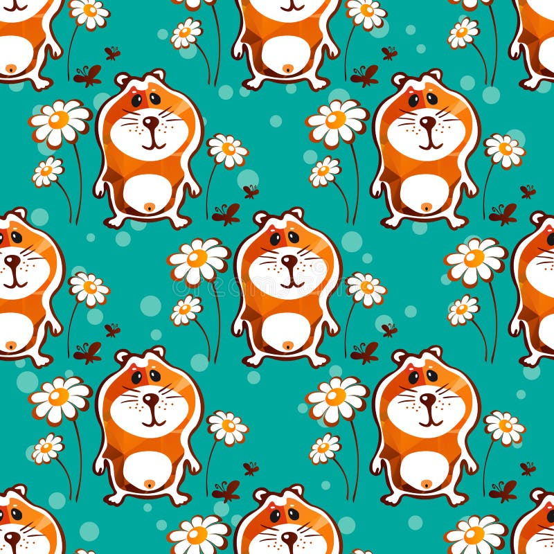 Hamster seamless pattern stock vector. Illustration of graphics - 59556972