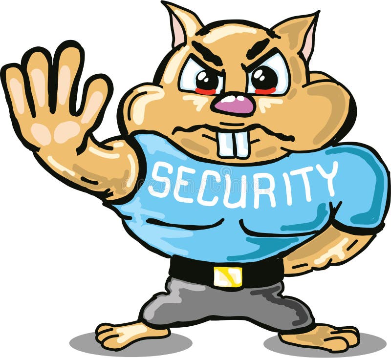 Hamster Security Guard Vector Sketch Illustraiton Clip-art Stock Vector ...