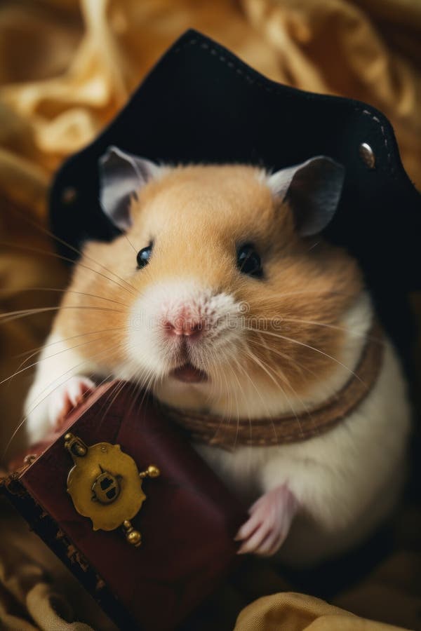 A Hamster Sitting Inside of a Leather Case. Generative AI Image. Stock ...