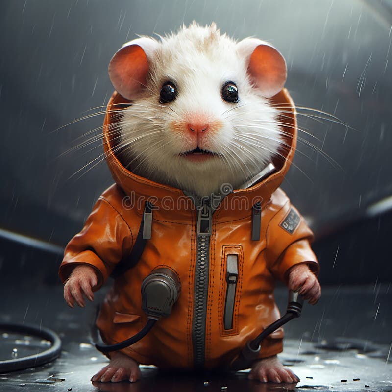Hamster in Space Style Gear. Created Using Ai Generative. Stock ...
