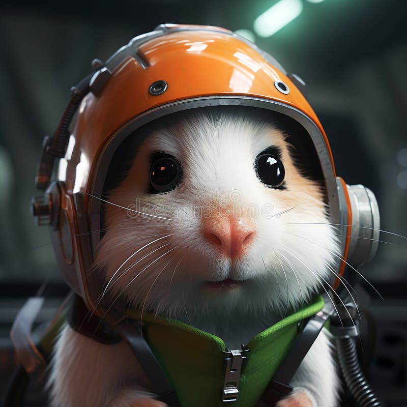 Hamster in Space Style Gear. Created Using Ai Generative. Stock ...
