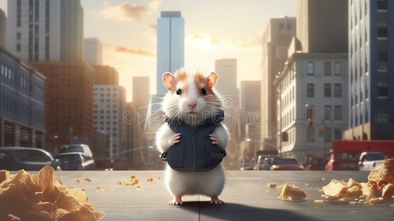 Hamster, Standing, Isolated, Looking Forward, Dressed in Regular Human ...