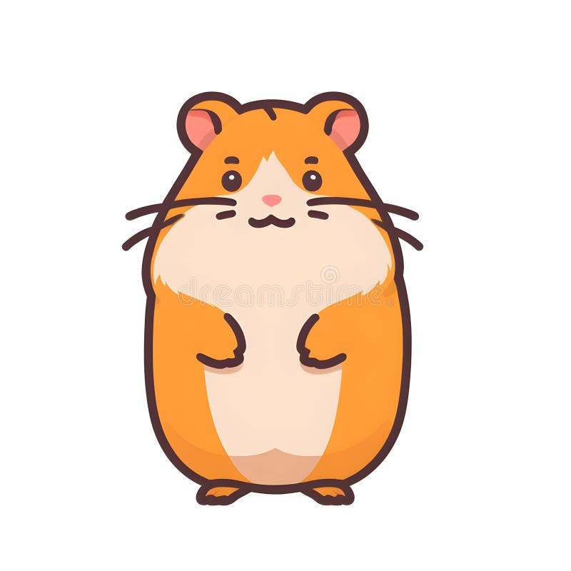 Hamster Vector Illustration Design. Cartoon Cute Hamster Animal Stock ...
