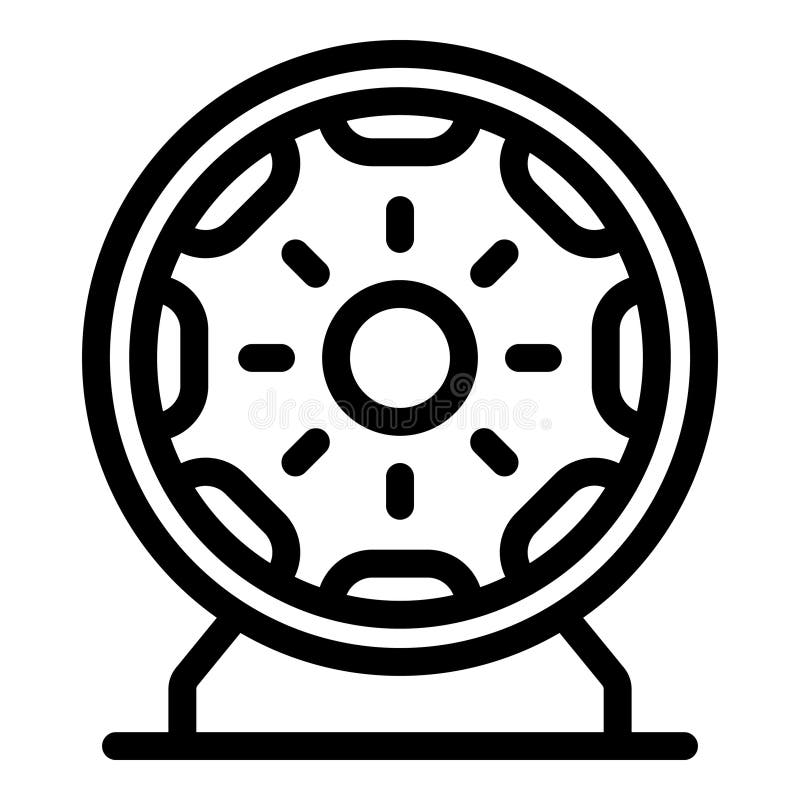 Hamster Wheel Icon Representing Pet Activity and Exercise Stock Vector ...