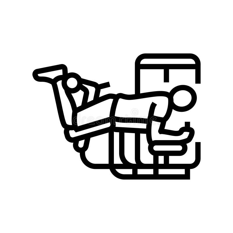 Hamstring Curls Fitness Exercise Leg Line Icon Vector Illustration ...
