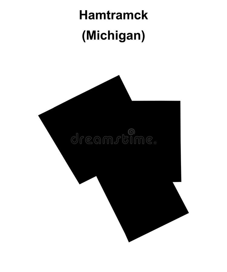 Hamtramck outline map stock vector. Illustration of tourism - 357339591