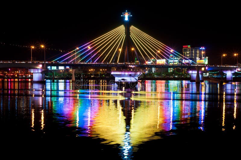 Han River Bridge in Danang editorial stock photo. Image of asia - 25388778
