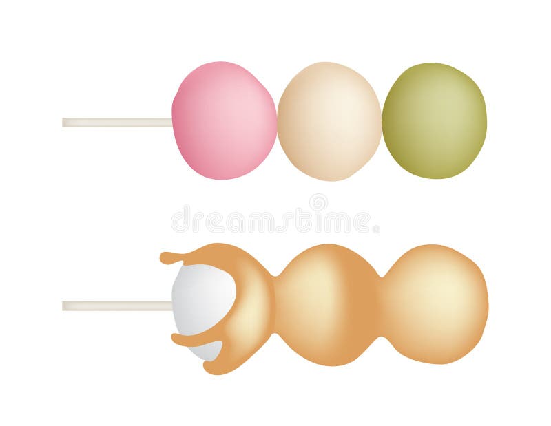 Hanami Dango. Japanese Sweets for Sakura Season Stock Vector ...