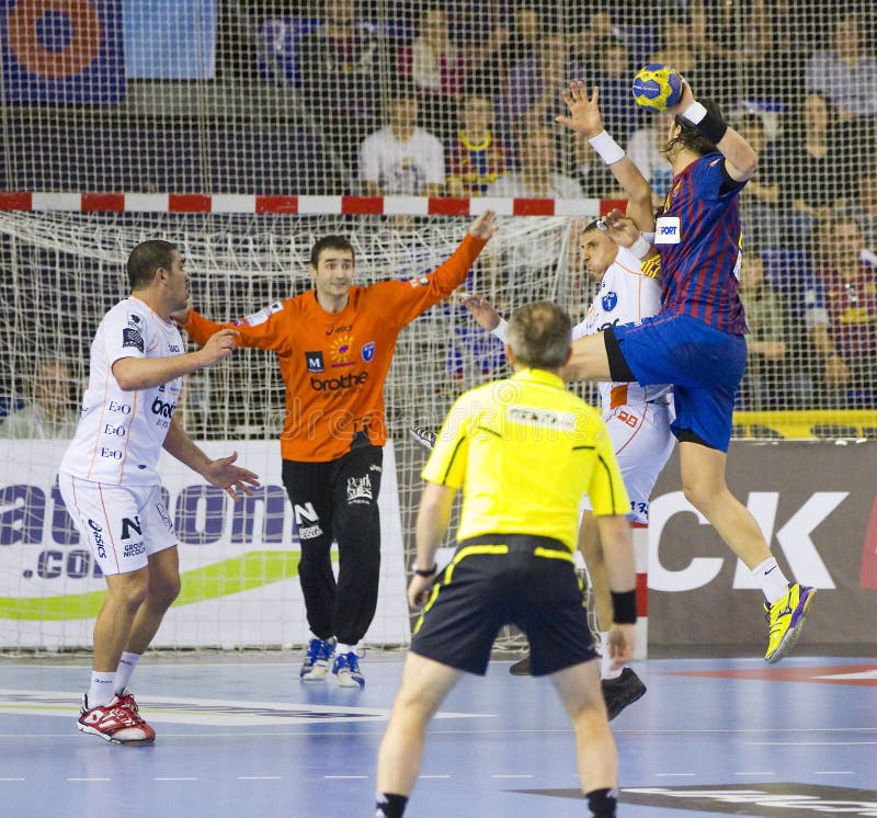 Hanball shot action editorial stock image. Image of goal - 28628939