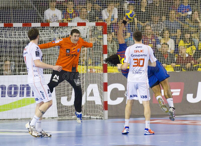 Hanball shot action editorial photo. Image of ball, europe - 28629036