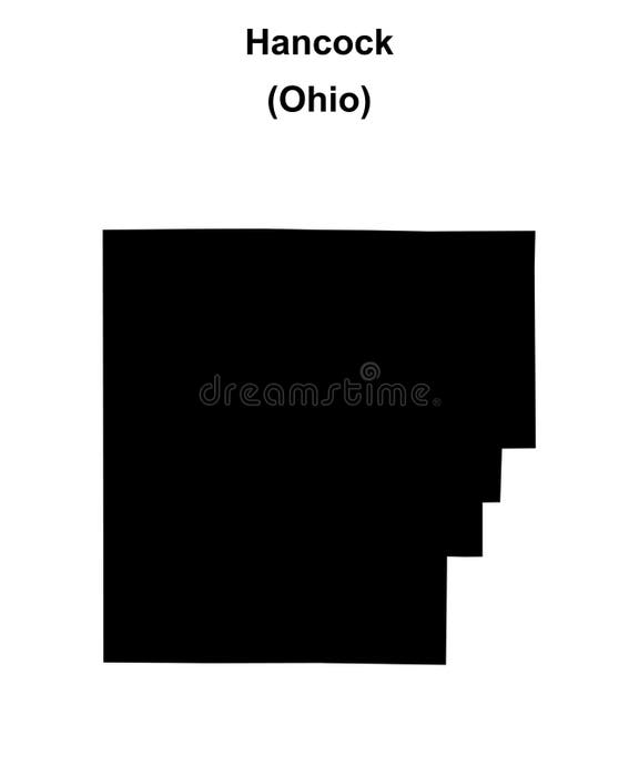 Hancock outline map stock vector. Illustration of hancock - 361749917