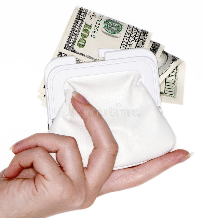 Hand with $100 Banknotes in a Bag Stock Photo - Image of financial ...