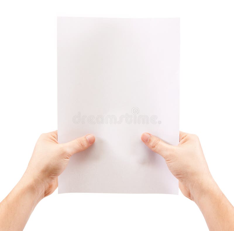 Hands Holding Blank Newspaper Stock Image - Image of copy, document ...