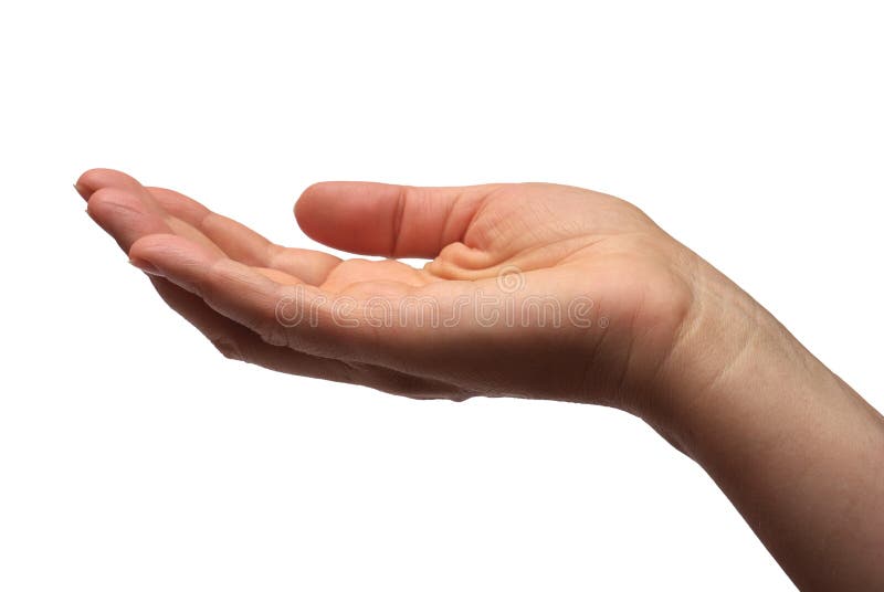Gesture of Womans Open Hand Stock Photo - Image of caucasian, adult ...