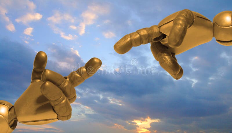 Robot Divine Touch Stock Illustrations – 15 Robot Divine Touch Stock ...