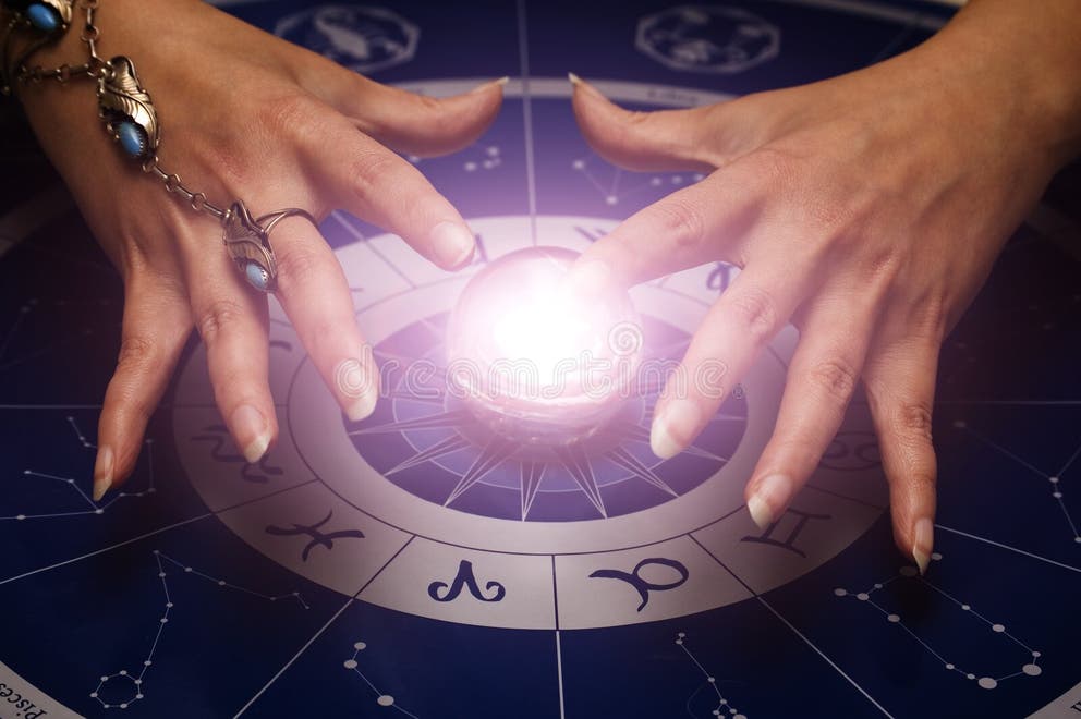 Hand above magic sphere stock photo. Image of mystical - 2466320