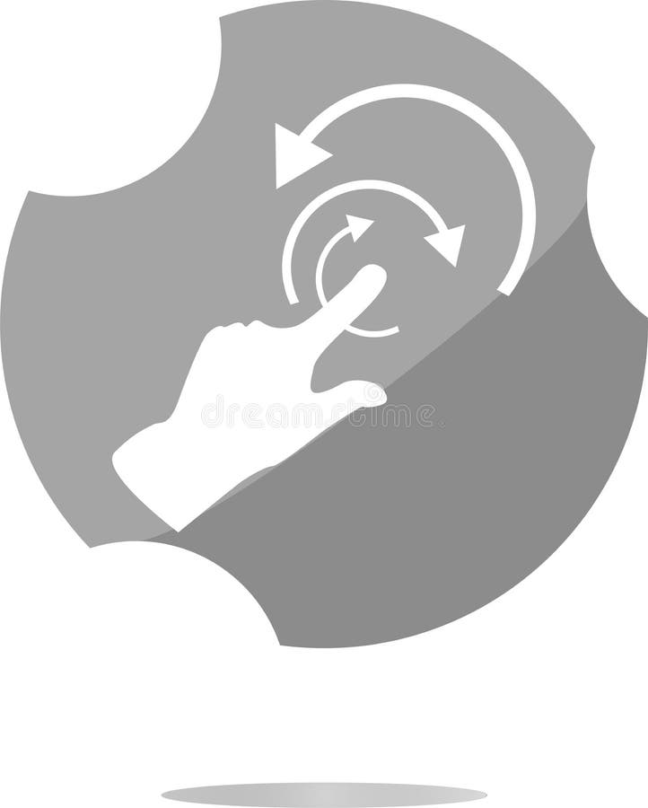 Hand and Abstract Arrow Web App Button, Web Icon Stock Illustration ...