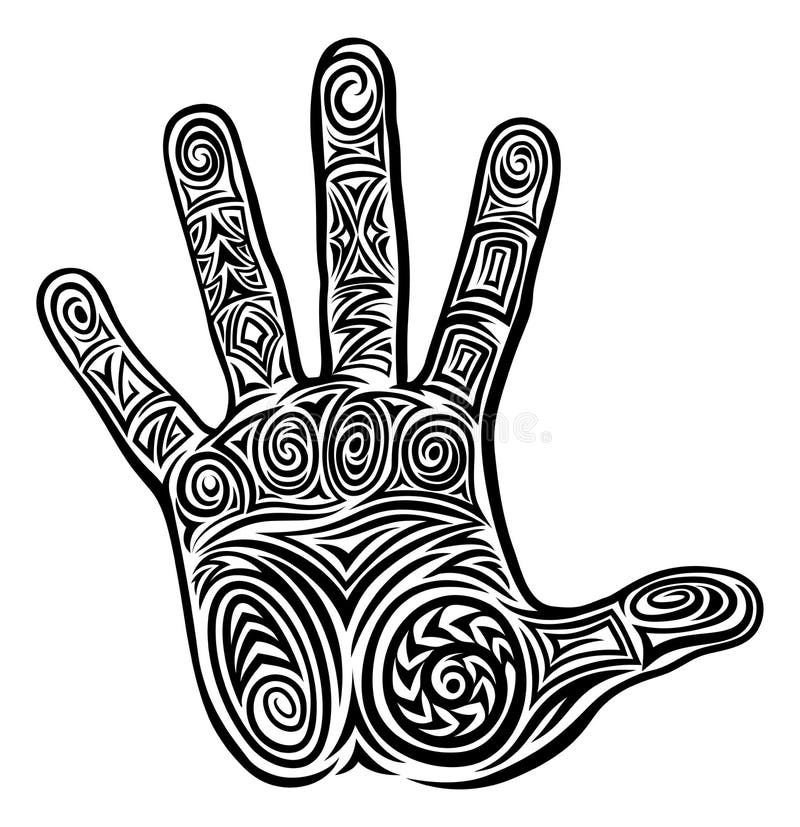 Abstract Hand Concept Pattern Design Stock Vector - Illustration of ...