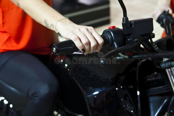 Hand on accelerator stock photo. Image of model, tatoo - 23738722