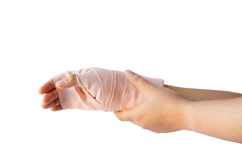Hand Accident Close Up On White Background Stock Image - Image of body ...