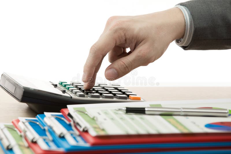 Man Hand with Business Report Stock Photo - Image of accountancy, hand ...