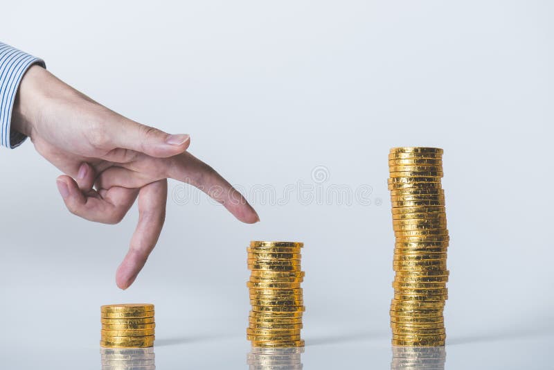 Hand accumulating money stock image. Image of service - 93665807