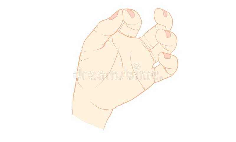 Hand Action Drawing, Hand Signals Vector Stock Vector - Illustration of ...