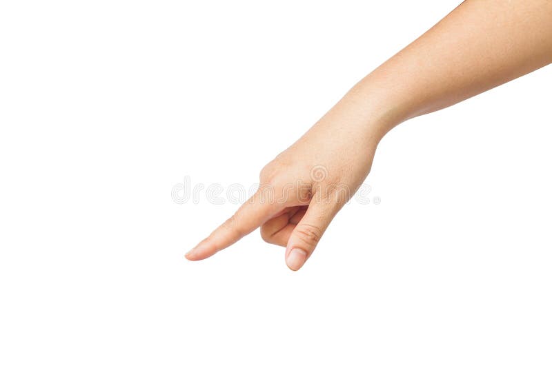 Hand in action pointing to stock image. Image of sign - 89728187
