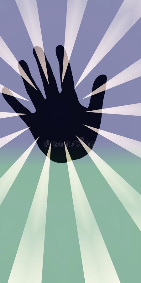 Hand Action Handful Stop Rays Message Stock Photo - Image of hand, stop ...