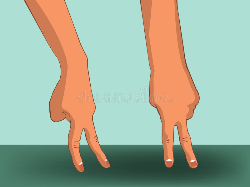 Hand Action Drawing, Hand Signals Vector Stock Vector - Illustration of ...