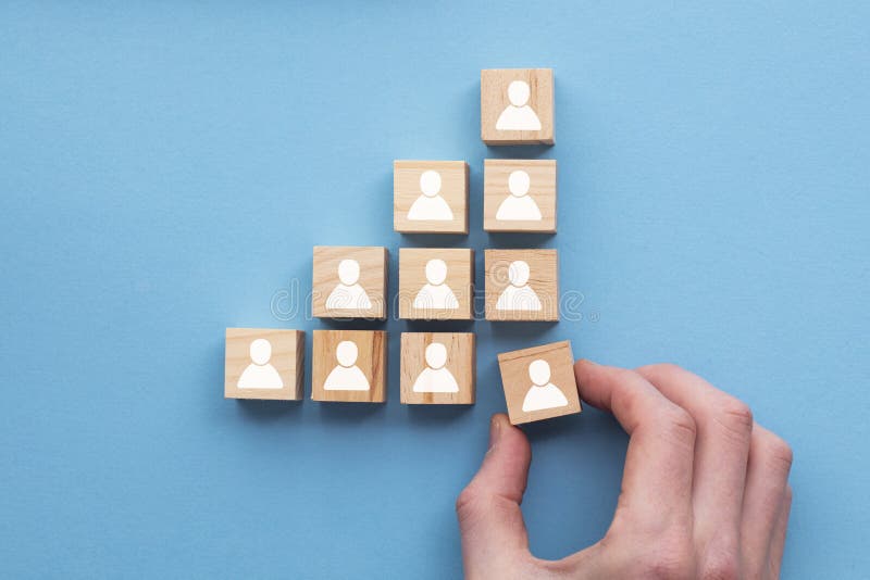 Hand Adding a New Team Member To a Group. Business Management Concept ...