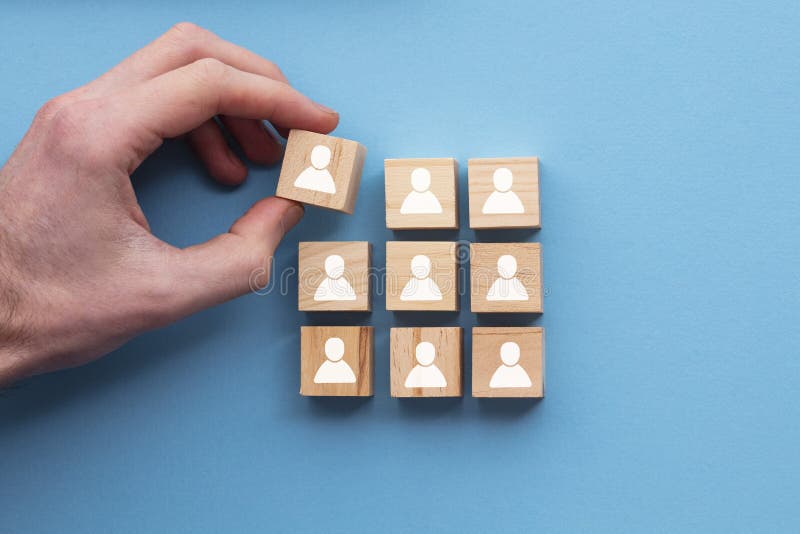 Hand Adding a New Team Member To a Group. Business Management Concept ...