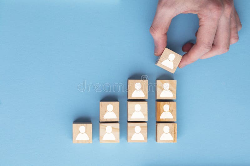 Hand Adding a New Team Member To a Group. Business Management Concept ...