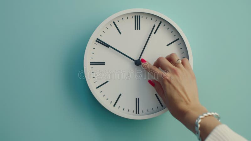 The Hand Adjusting Clock. AI Generated Stock Illustration ...
