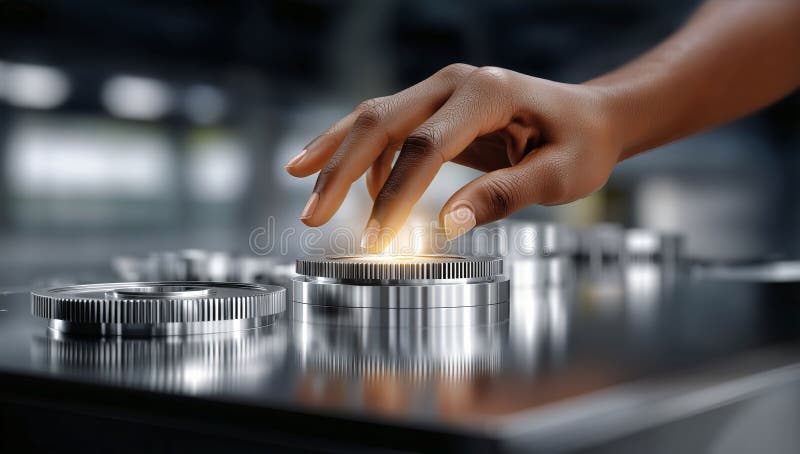 Hand Adjusting Metallic Gears Stock Photos - Free & Royalty-Free Stock ...