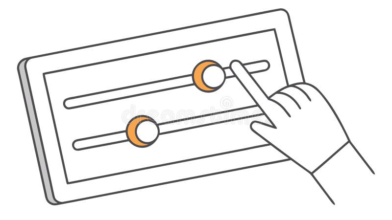 Hand Adjusting Sliders, Digital Interface Control, Vector Design Generative AI Stock Vector ...