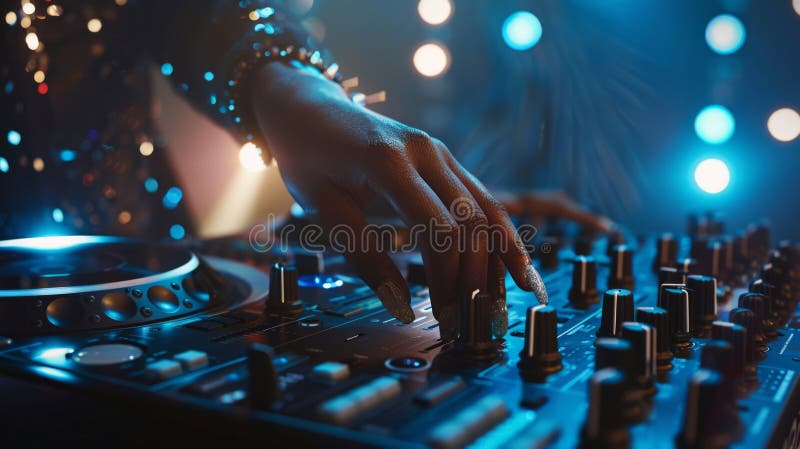Dj's Hand Mixer Controls Ai Generated Stock Photos - Free & Royalty ...