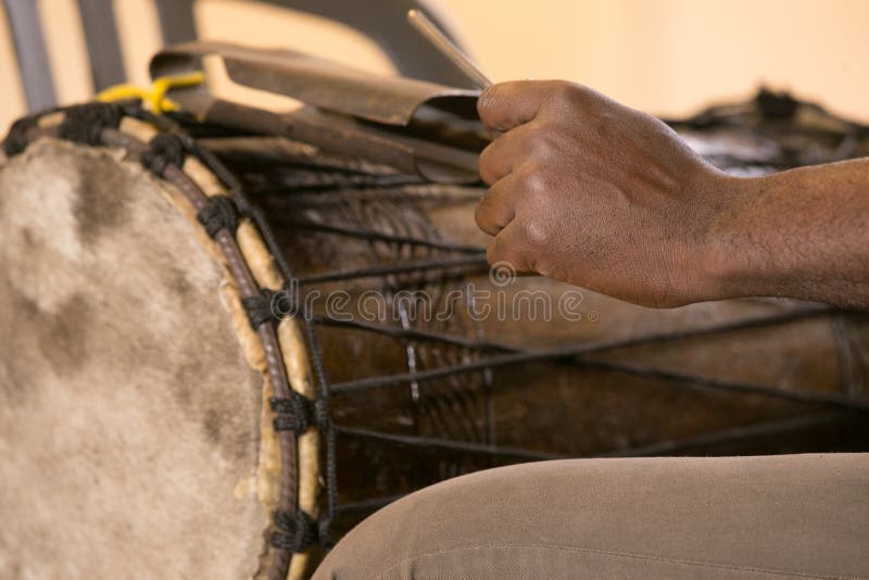 African Man Playing Traditional Instruments Stock Photo - Image of ...