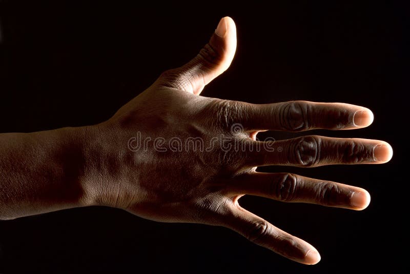 Hand of an African Man on White Stock Photo - Image of person, adult ...