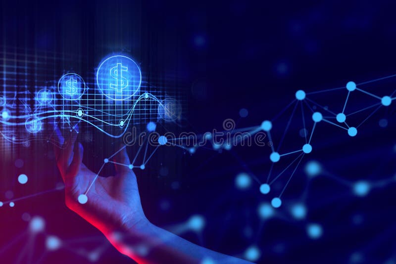 Hand with Ai Data Connect To Social Network for Cloud Storage ...