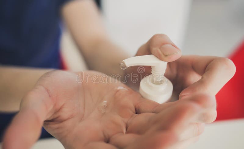 Hand alcohol sanitizer gel stock photo. Image of healthcare - 178540438