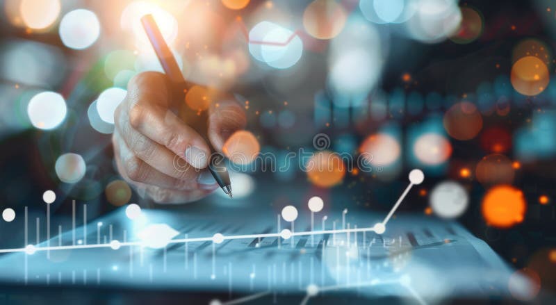Hand Analyzing Financial Charts Stock Image - Image of analysis ...