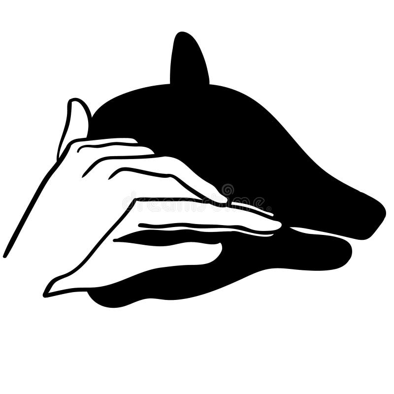 Hand Animal Shadow Vector Illustration by Crafteroks Stock Vector ...