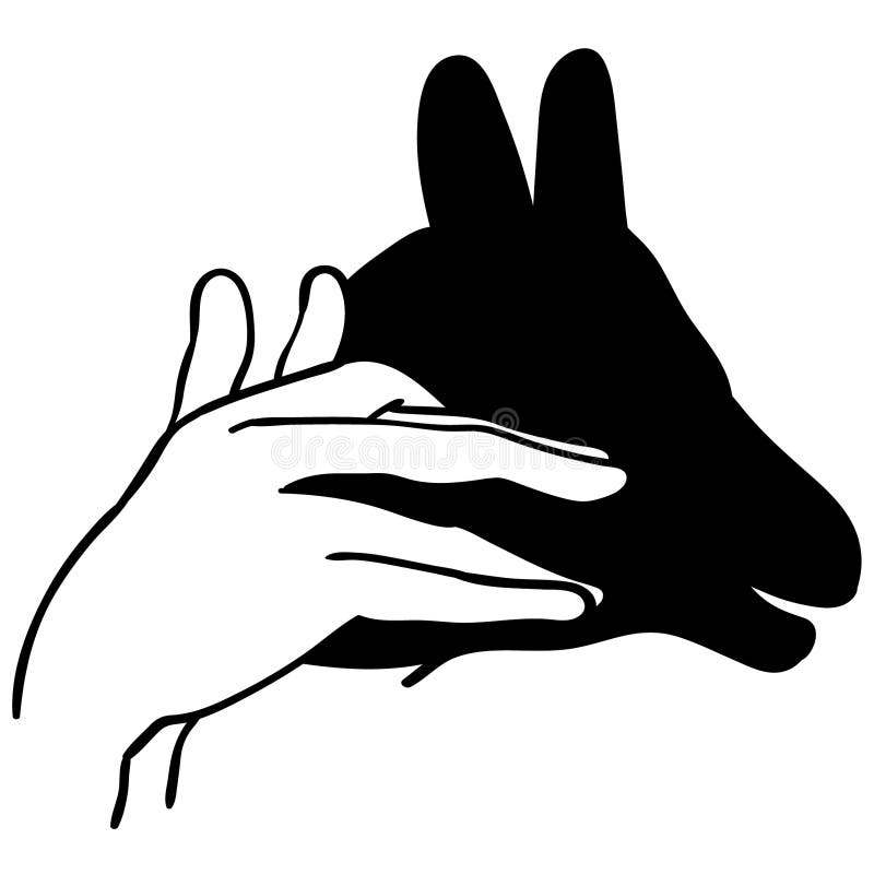 Hand Animal Shadow Vector Illustration by Crafteroks Stock Vector ...