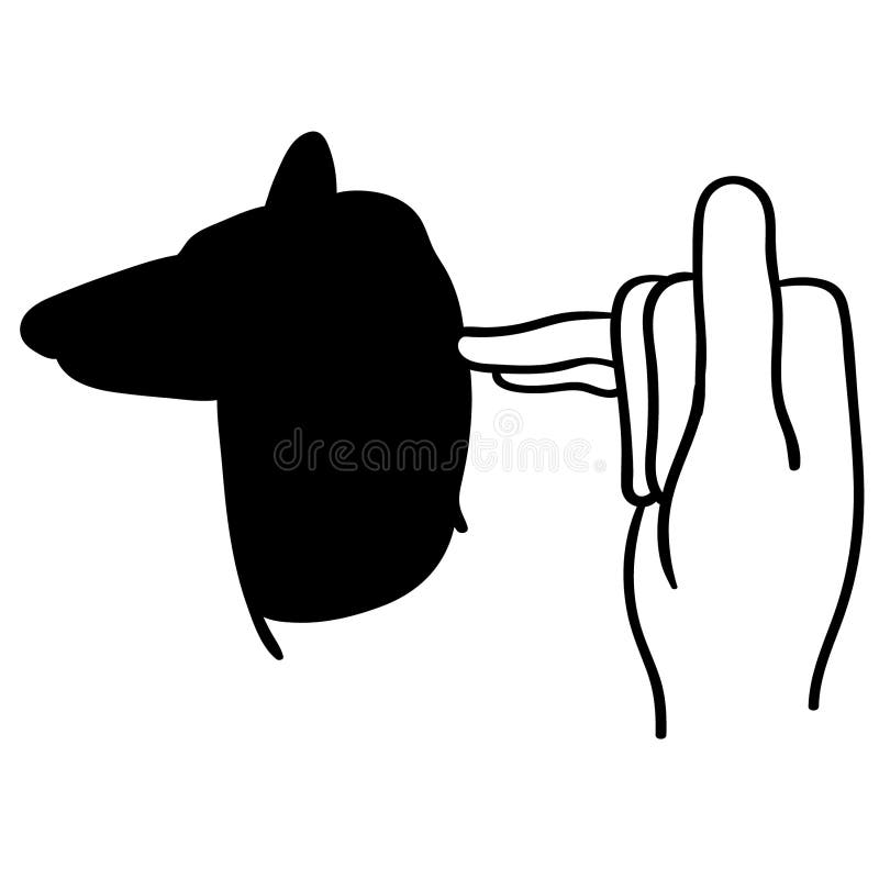 Hand Animal Shadow Vector Illustration by Crafteroks Stock Vector ...