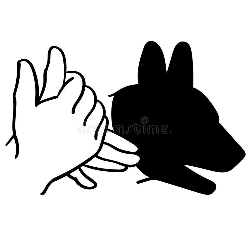 Hand Animal Shadow Vector Illustration by Crafteroks Stock Vector ...