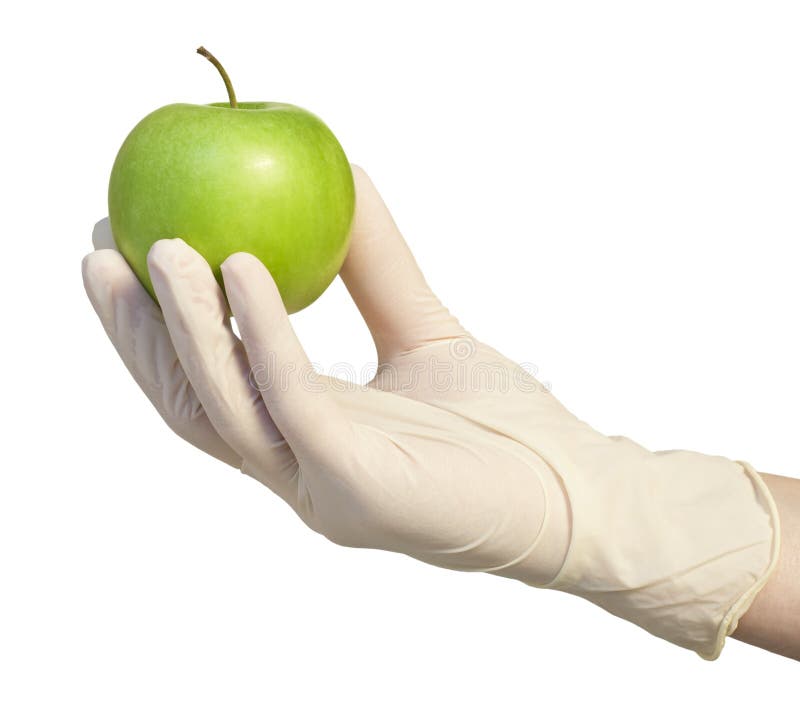 Hand with apple stock image. Image of kitchen, color - 22025657