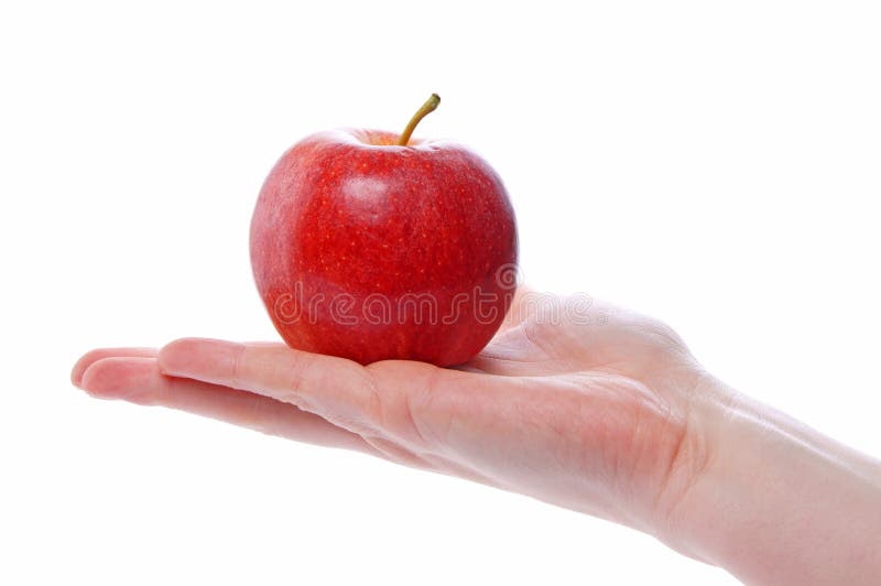 Hand and apple stock photo. Image of apple, food, juicy - 22805304