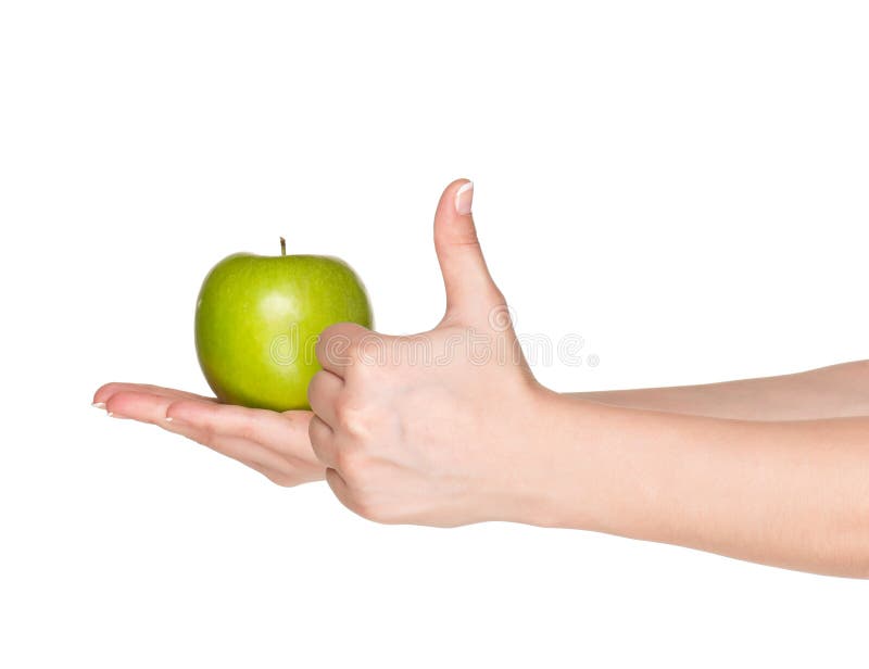 Hand with apple stock photo. Image of apple, beauty, healthy - 39384436